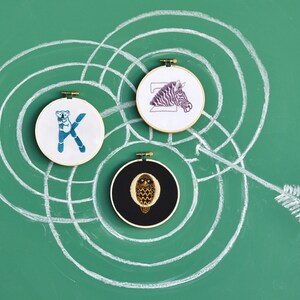 K for Koala • Beginner Hand Embroidery Kit • K Monogram Modern ...