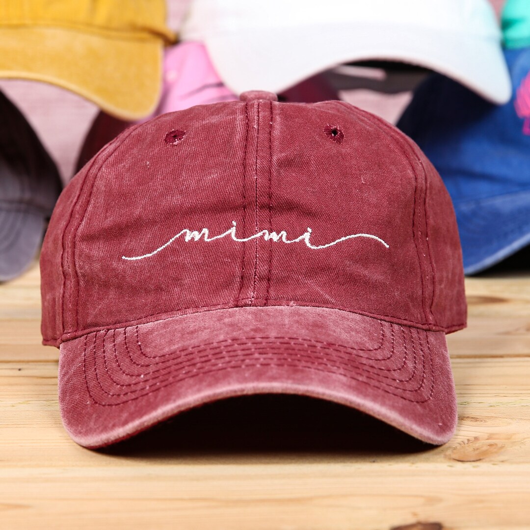 Mimi Monogram Baseball Cap Summer Vacation Travel Beach Cap Embroidery ...