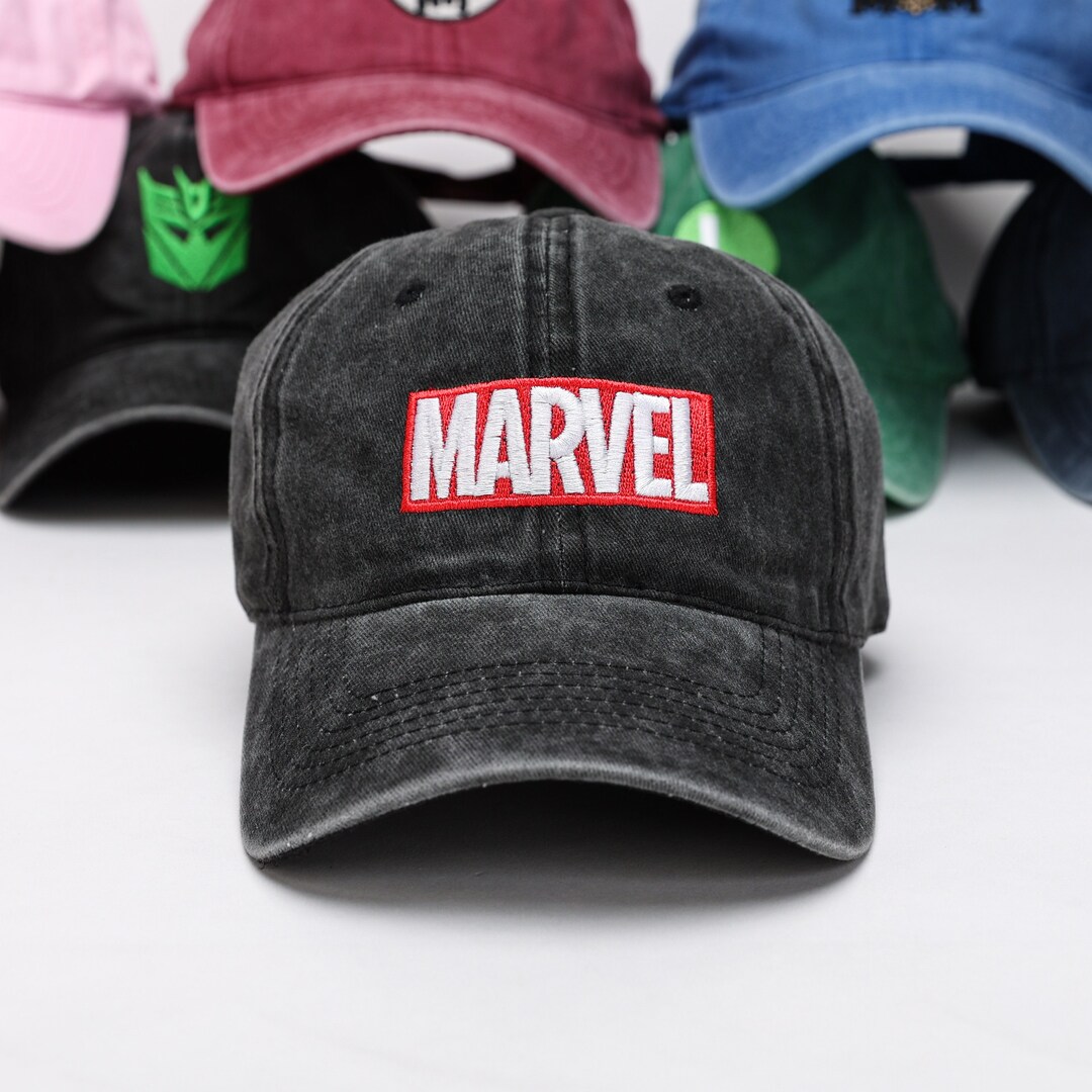 Monogram Marvel Logo Baseball Cap Summer Vacation Travel Beach - Etsy