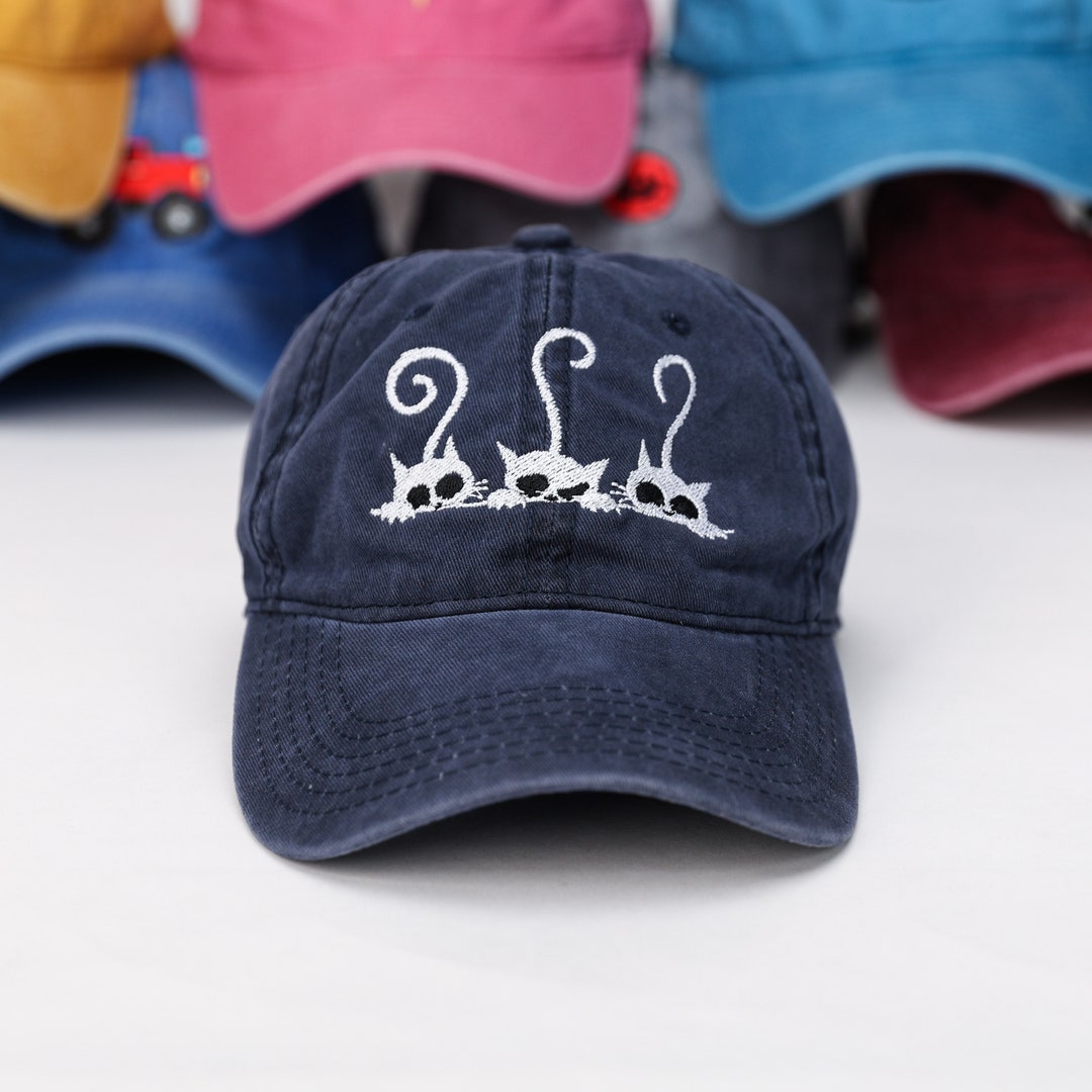 Monogram 3 CATS Baseball Cap Summer Vacation Travel Beach Cap - Etsy