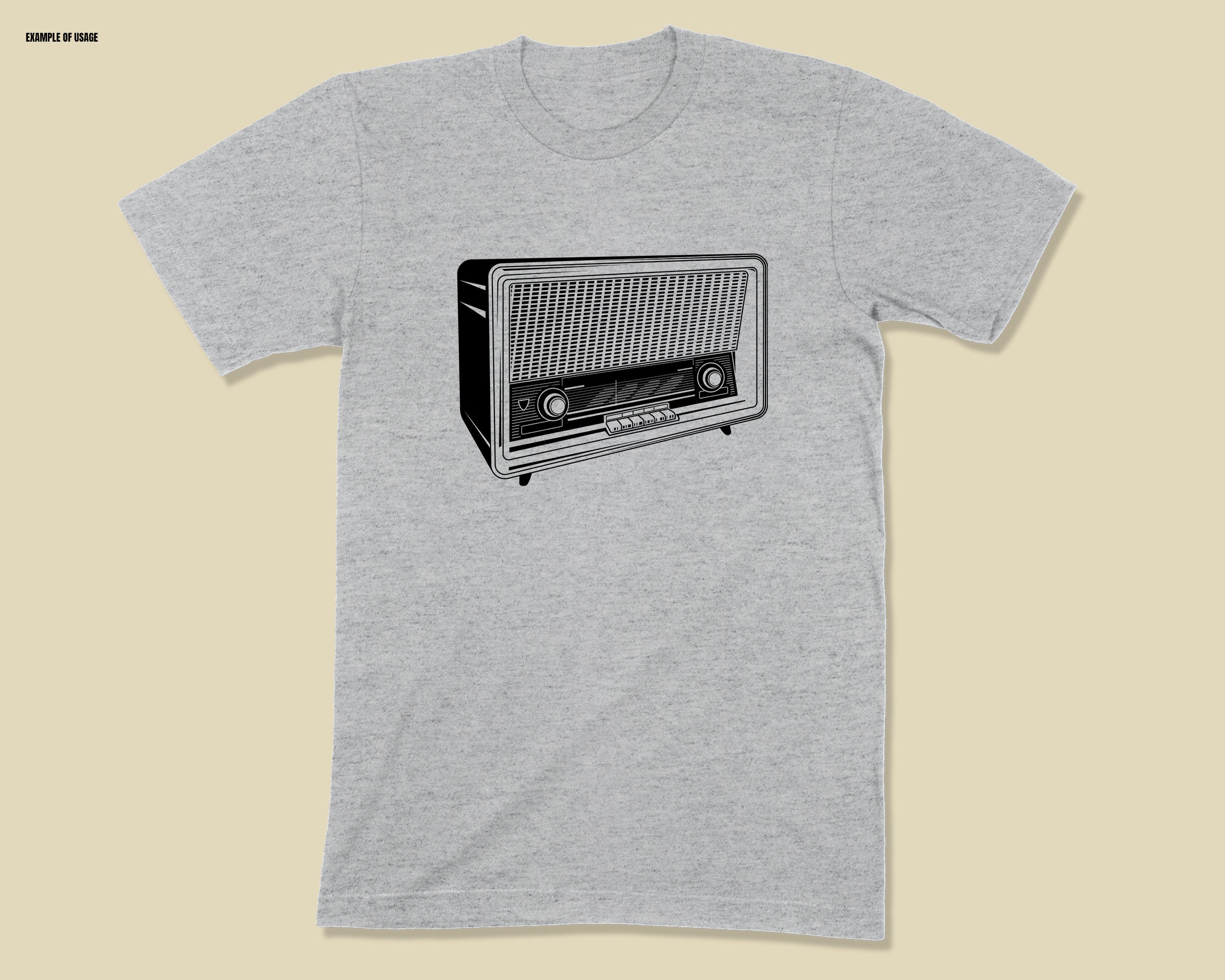 Antique Vintage Transistor Radio Set Art Logo .svg .png Vector for ...