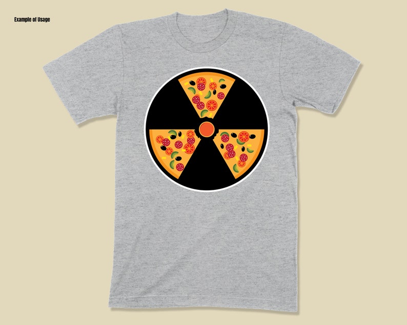 Pizza Hazard Nuclear Warning Sign Funny Digital Art Svg Png Vector for ...