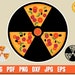 Pizza Hazard Nuclear Warning Sign Funny Digital Art Svg Png Vector for ...