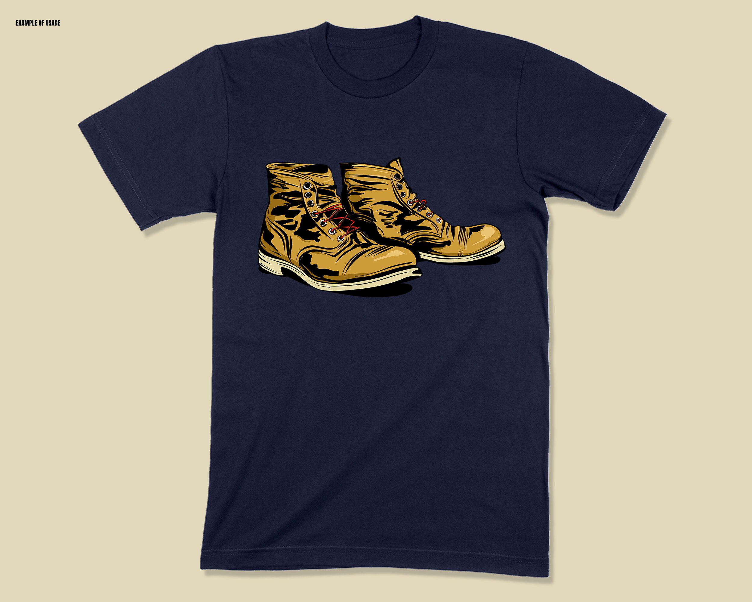 Old Good Dirty Working Boots Art Logo .svg .png Vector for Digital ...
