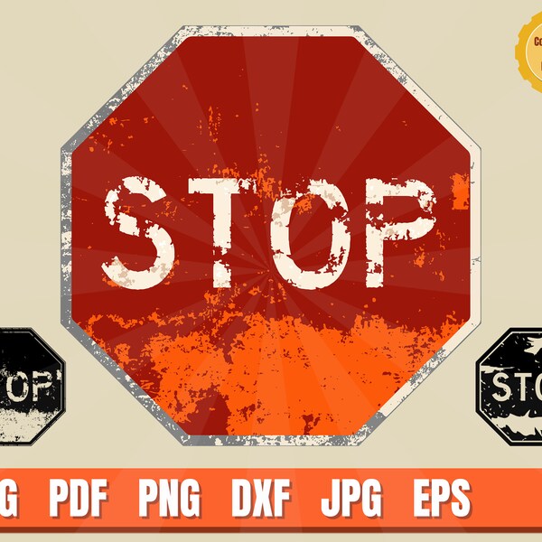 Vintage Stop Sign - Etsy