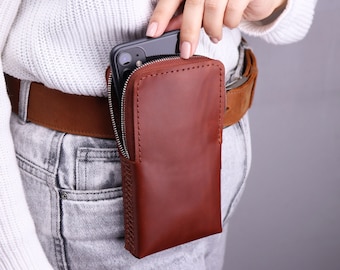 Leather Belt Phone Holder - Etsy