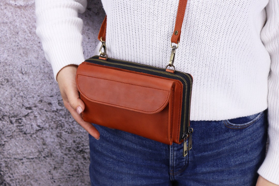 Handcrafted Small Women Shoulder Purse Bag, Natural Leather Crossbody ...