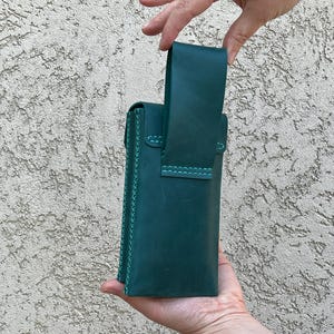 Double Leather Phones Holster: Two Phones Case & Belt Loop, Handmade ...