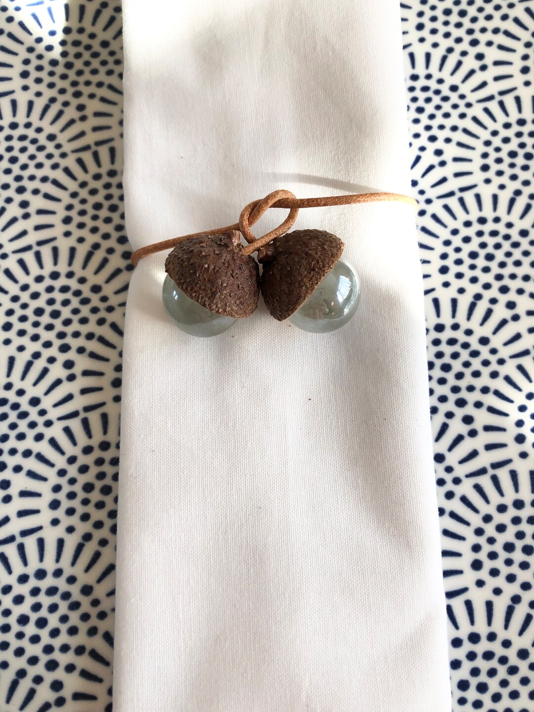 Glass Acorn Napkin Ties - Etsy