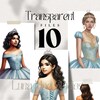 10 Mexican Princess Quinceañeras Clipart, Black and Pink Dress ...