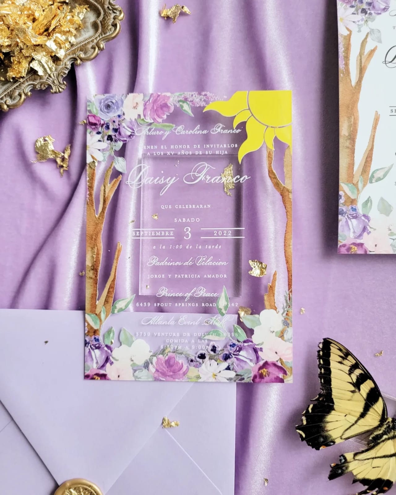Acrylic Quinceañera Invitation, Wedding Card, Quinceañera Invitation ...