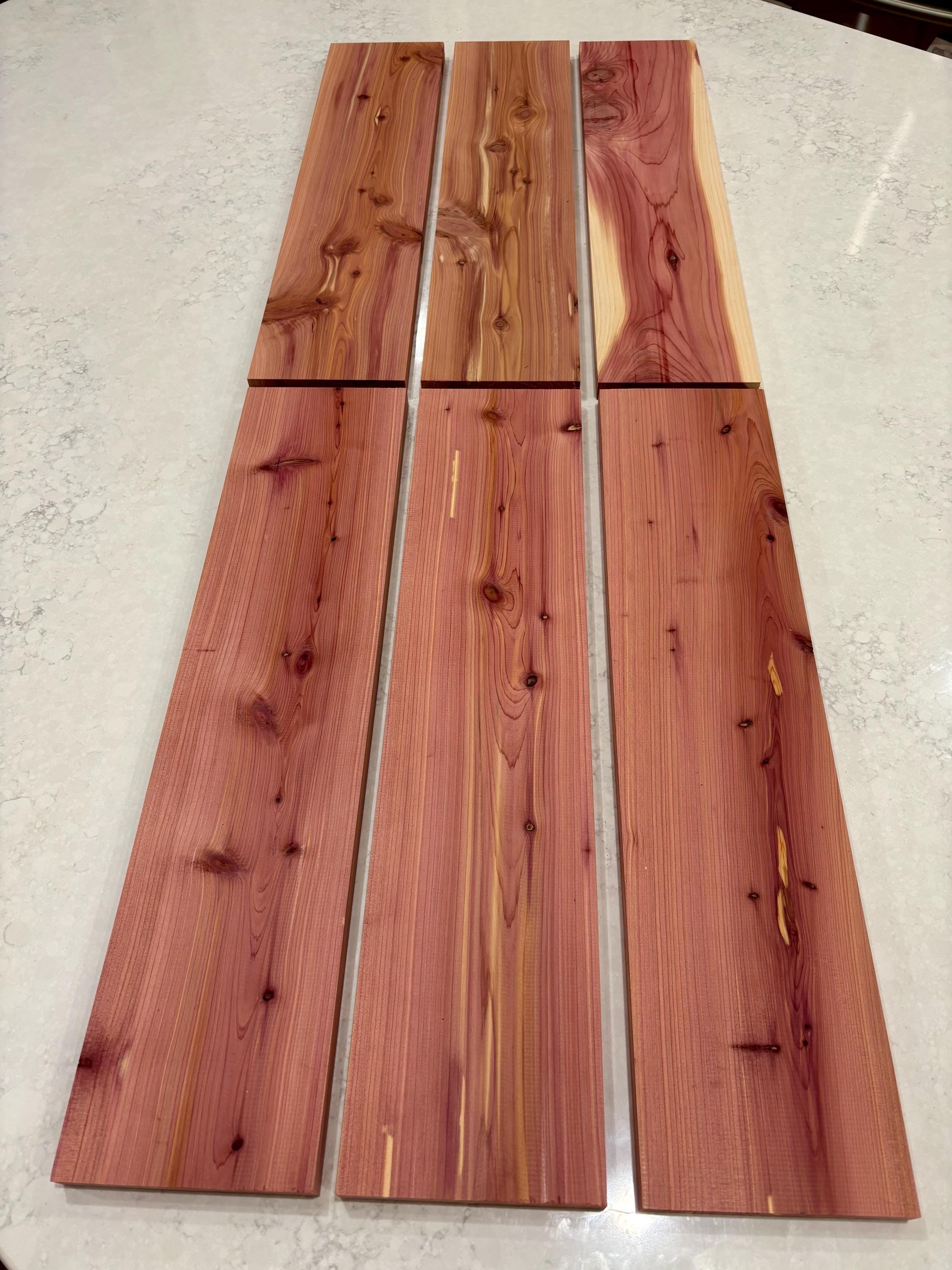 3/4" Aromatic Eastern Red Cedar Craft Boards – (pack of 6), 24" Long - Etsy