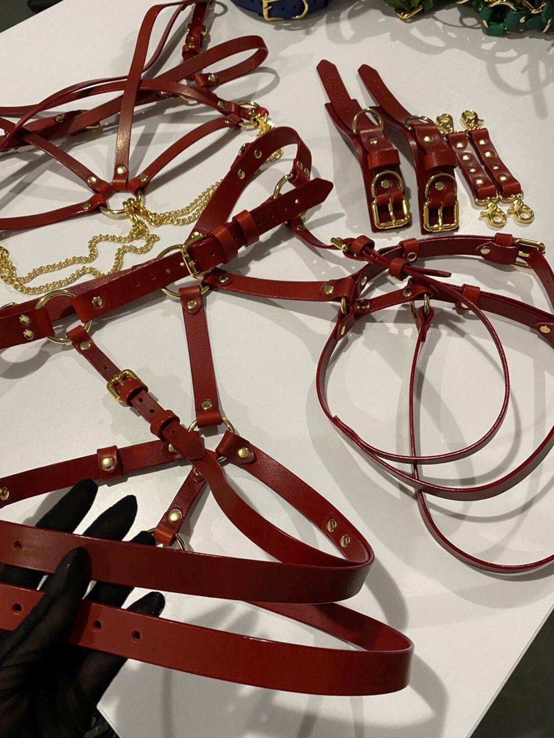Premium Lingerie Harness Leather, Full Body Harness Bdsm Kit, Leather ...