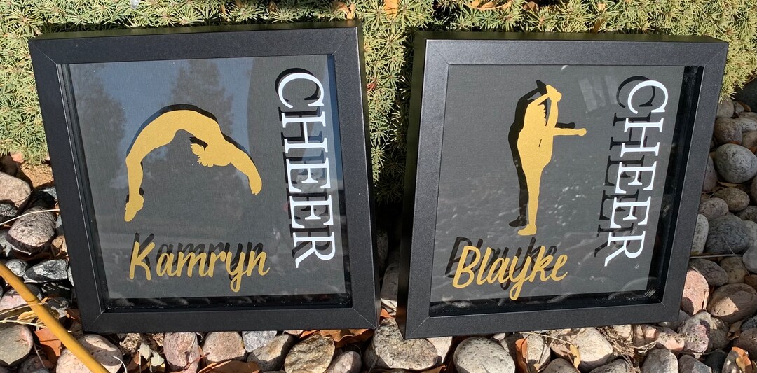Personalized Cheer Pin Shadow Box, Cheerleading Team Gift - Etsy