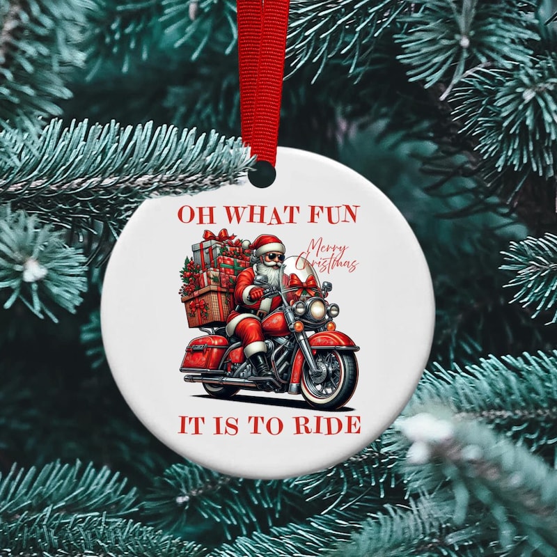 Harley Davidson Santa - Etsy