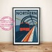 Northern Line north Edgware London Underground Tube Vintage Style Art ...