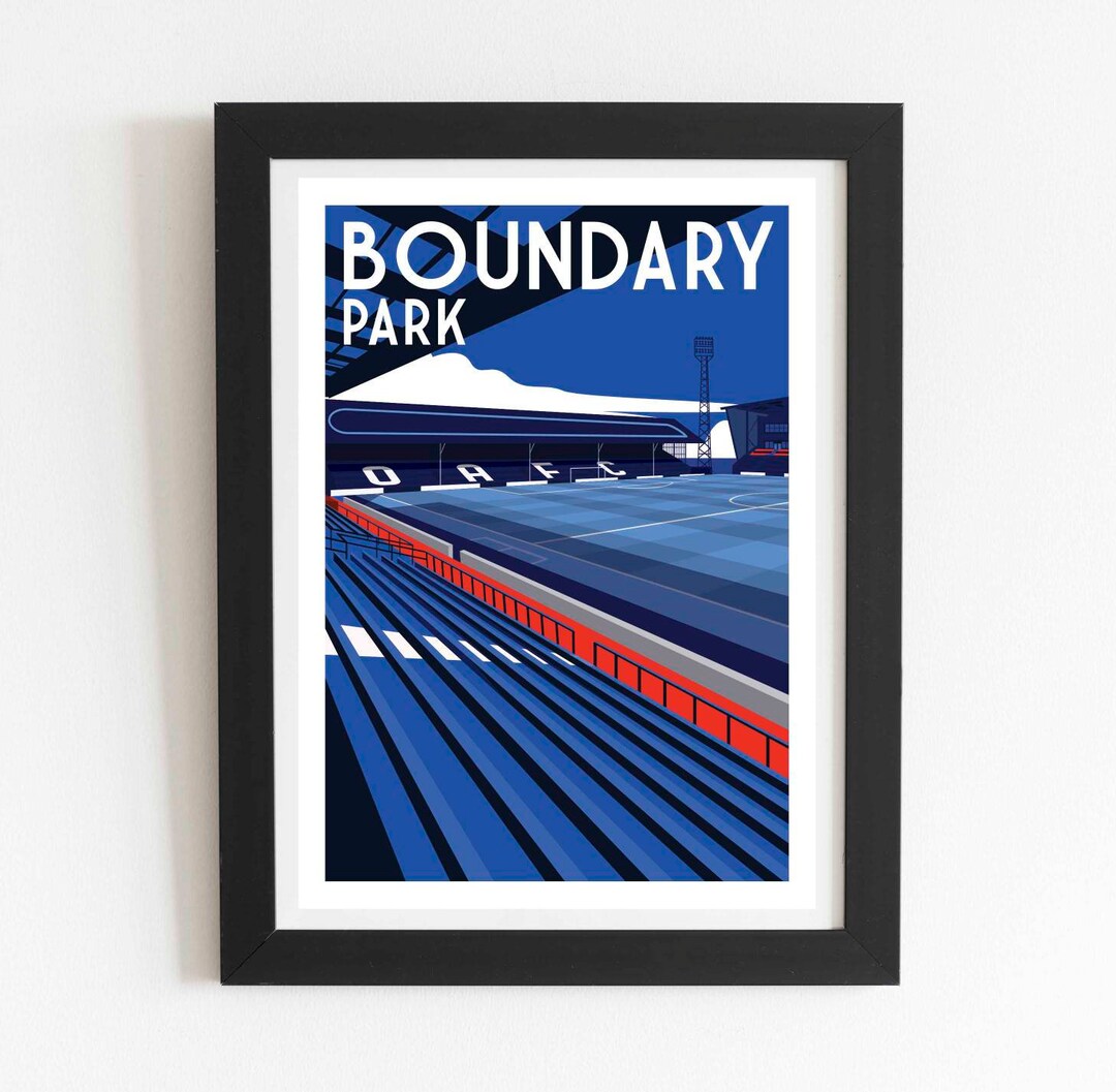 Oldham Athletic, Boundary Park, Retro Art Print Poster - Etsy