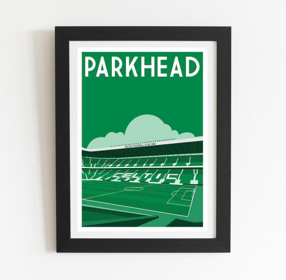 Celtic Parkhead Retro Art Design Print Poster | Etsy