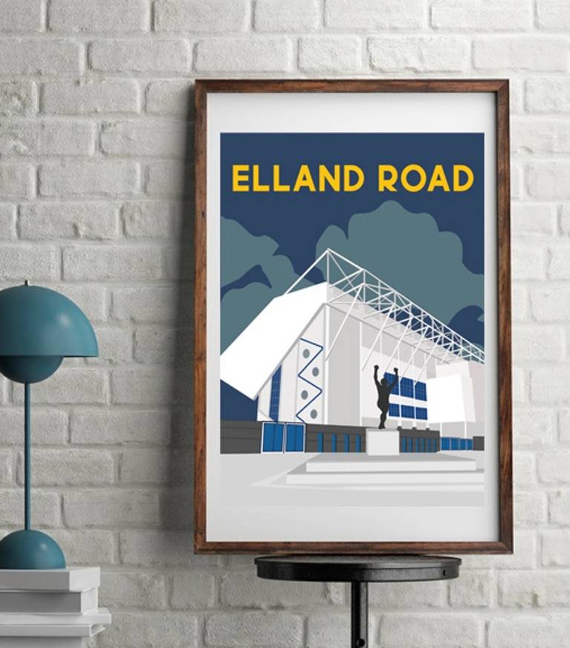 Leeds United Elland Road Retro Art Print Poster - Etsy Sweden