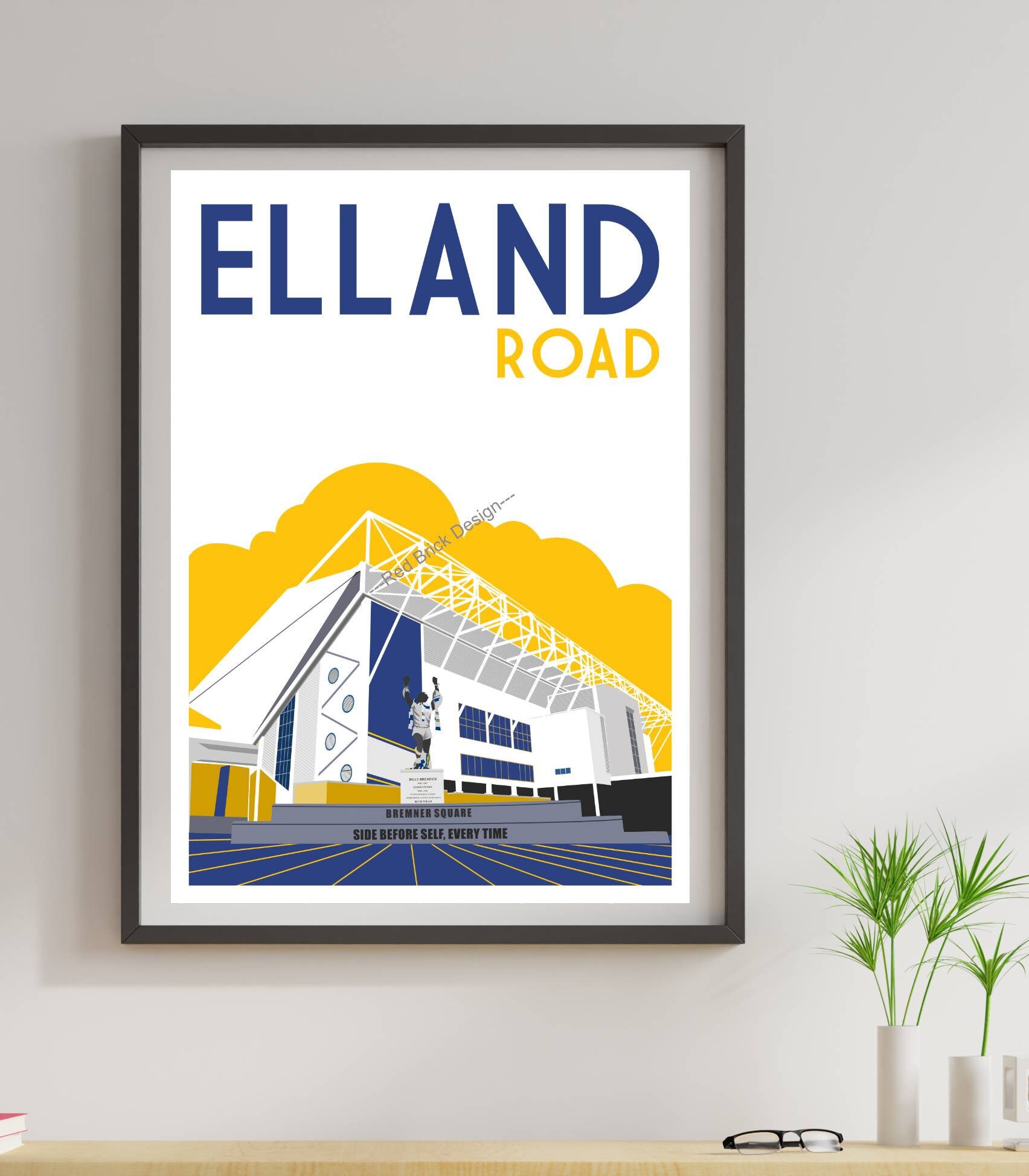 Leeds United Elland Road Retro Art Print Poster - Etsy