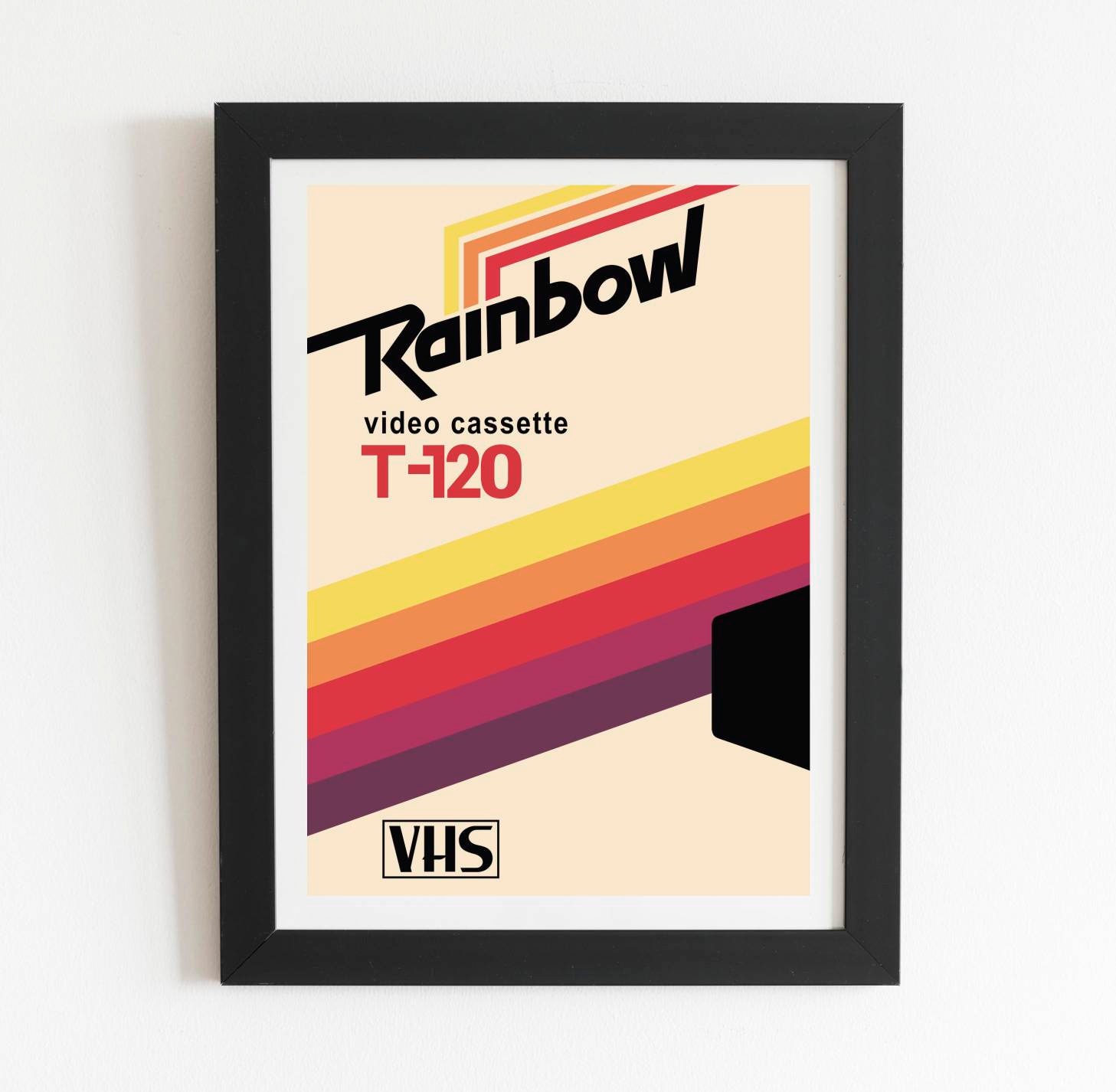 Rainbow VHS Retro Art Design Print Poster - Etsy