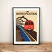 Northern Line north Edgware London Underground Tube Vintage Style Art ...