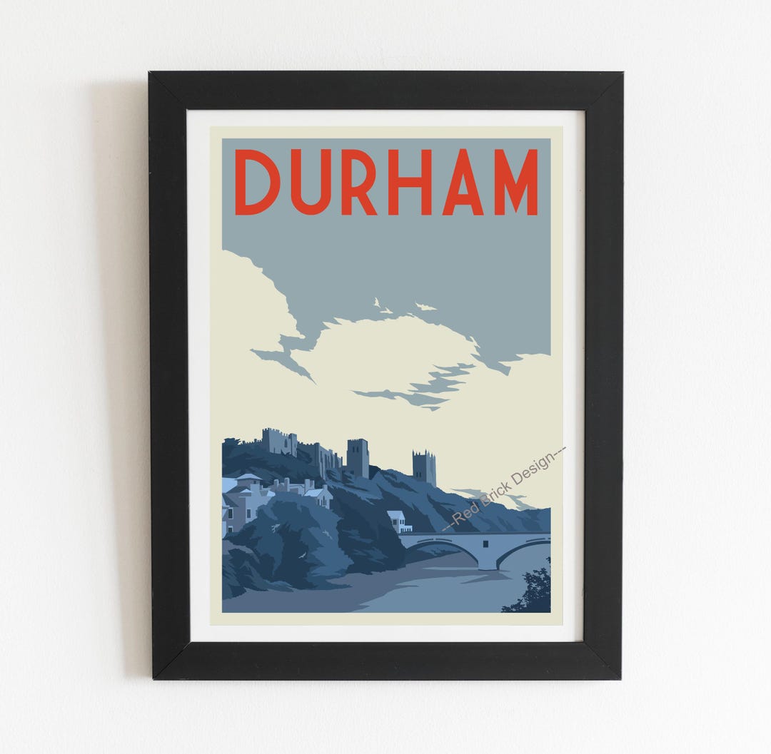 Durham, Vintage Art Print Poster - Etsy