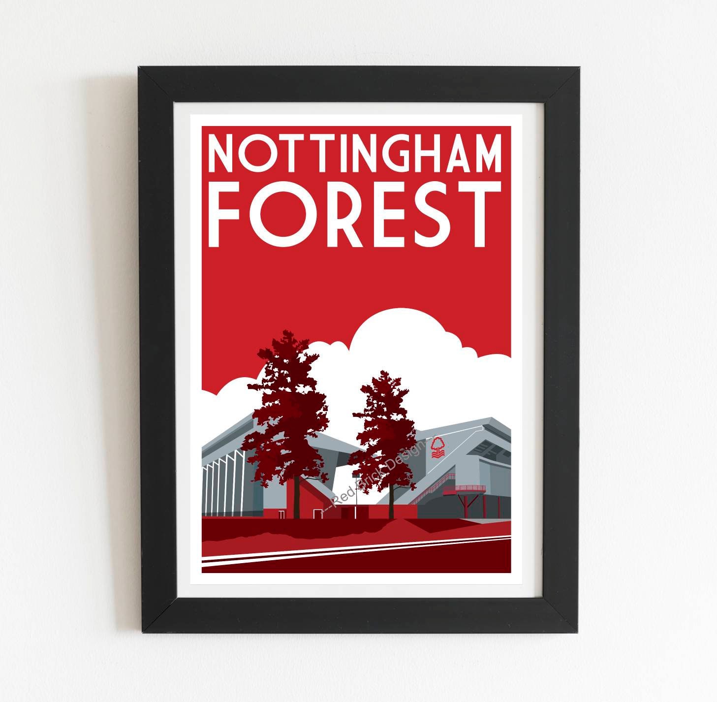 Nottingham Forest City Ground Retro Art Design Print Poster - Etsy
