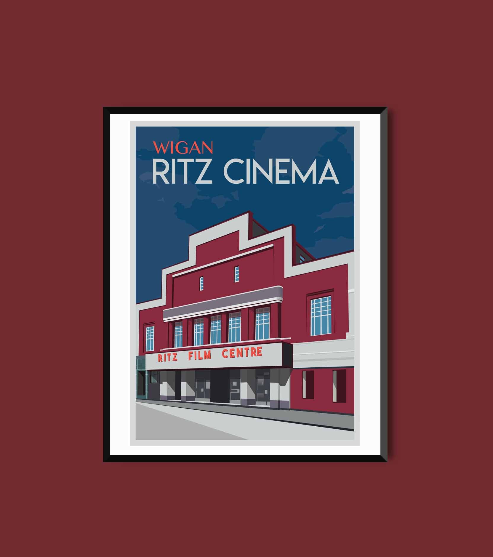 Wigan Ritz Cinema Vintage art print poster | Etsy