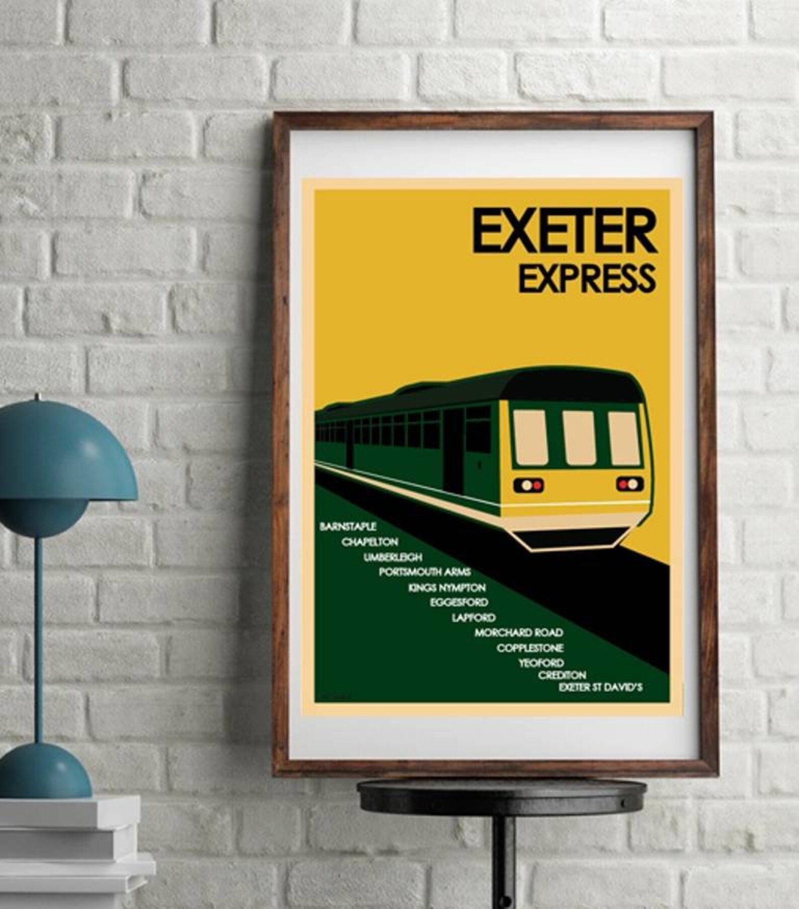 Exeter Express Devon. Vintage Rail Travel Poster Art Print - Etsy