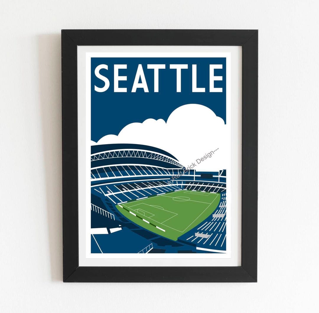 Seattle Sounders, Seahawks Stadium, Retro Art Print Poster - Etsy
