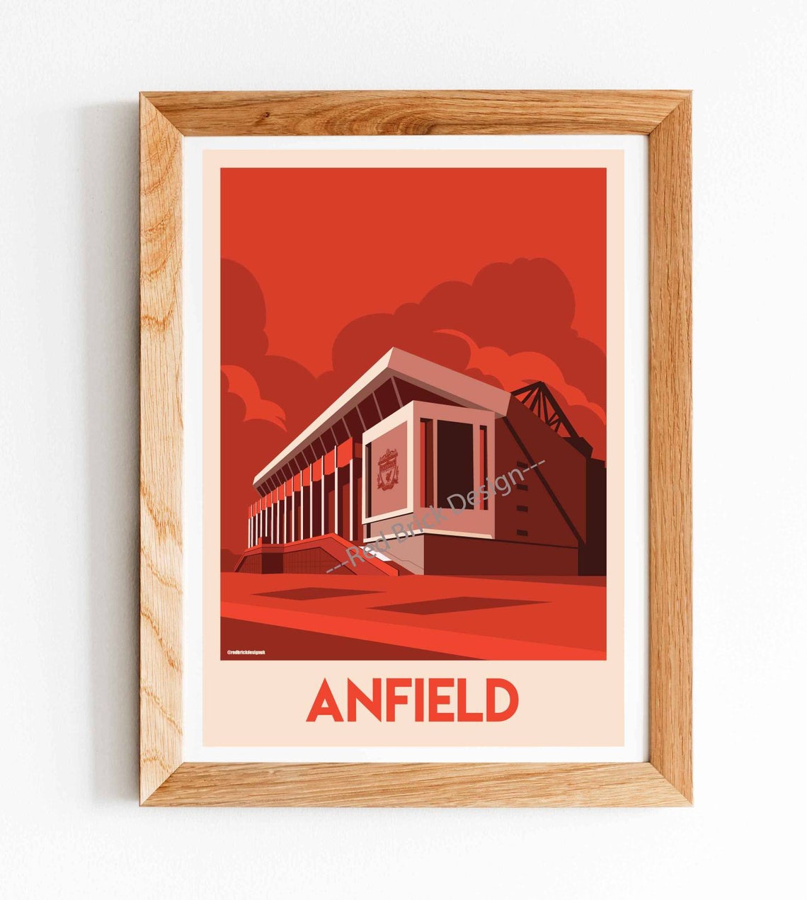Anfield Liverpool FC Retro Vintage Print Poster Design - Etsy UK