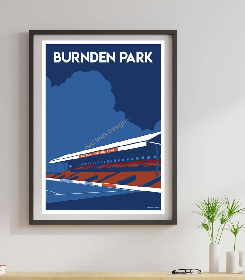 Bolton Wanderers Burnden Park Vintage Art Print Poster - Etsy