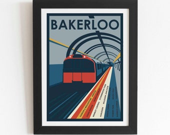 Metropolitan Line London Underground Tube Vintage Train Art | Etsy
