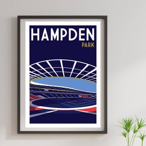 Scotland, Hampden Park Stadium, Retro Art Print Poster - Etsy UK