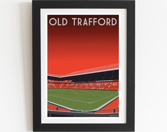 City Map of MANCHESTER Old Trafford Stadium Home Decor Old Trafford ...