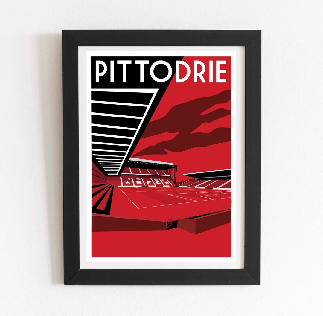 Pittodrie, Aberdeen FC, Retro Art Print Poster - Etsy