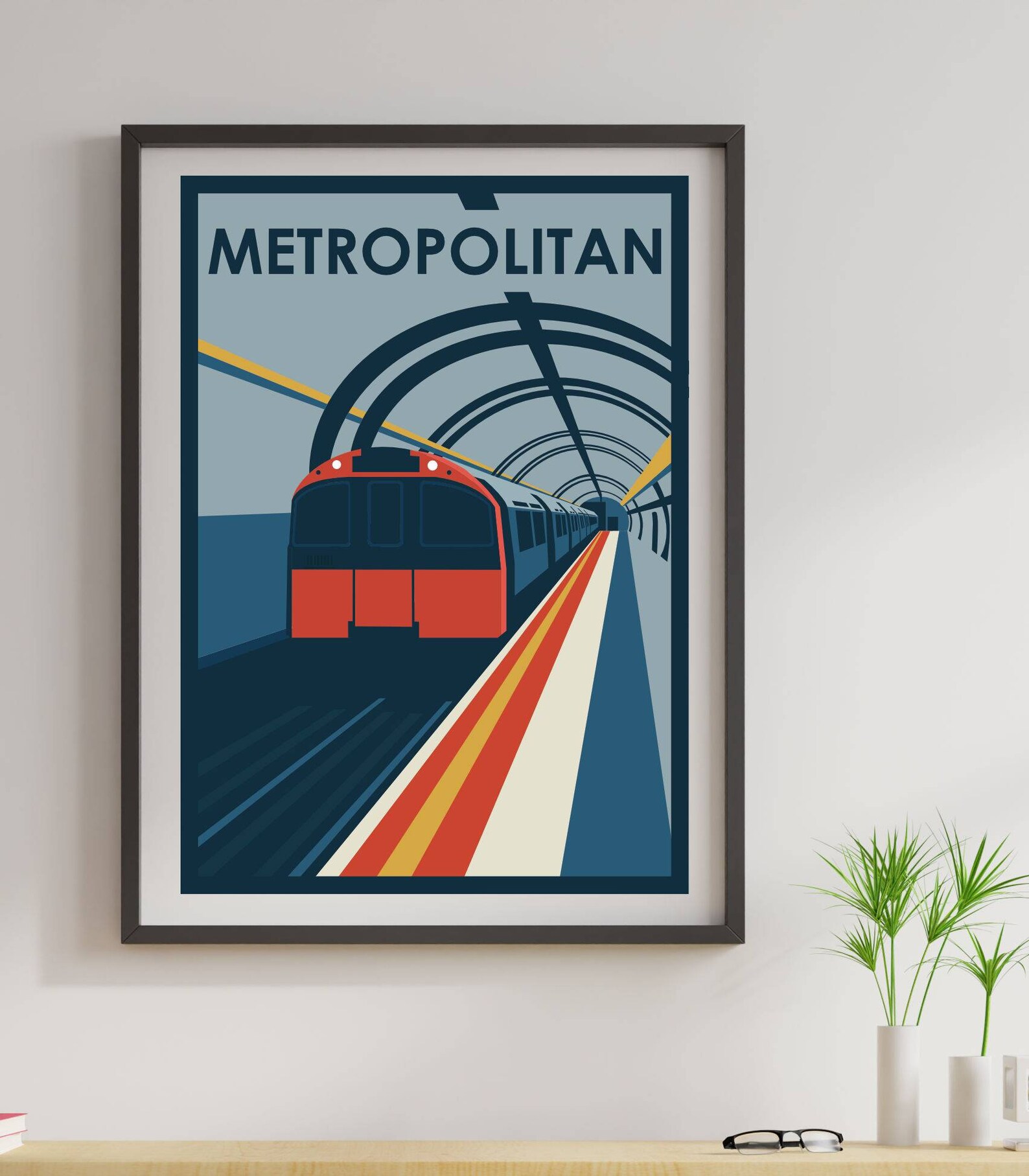 Metropolitan Line London Underground Tube Vintage Train Art - Etsy UK