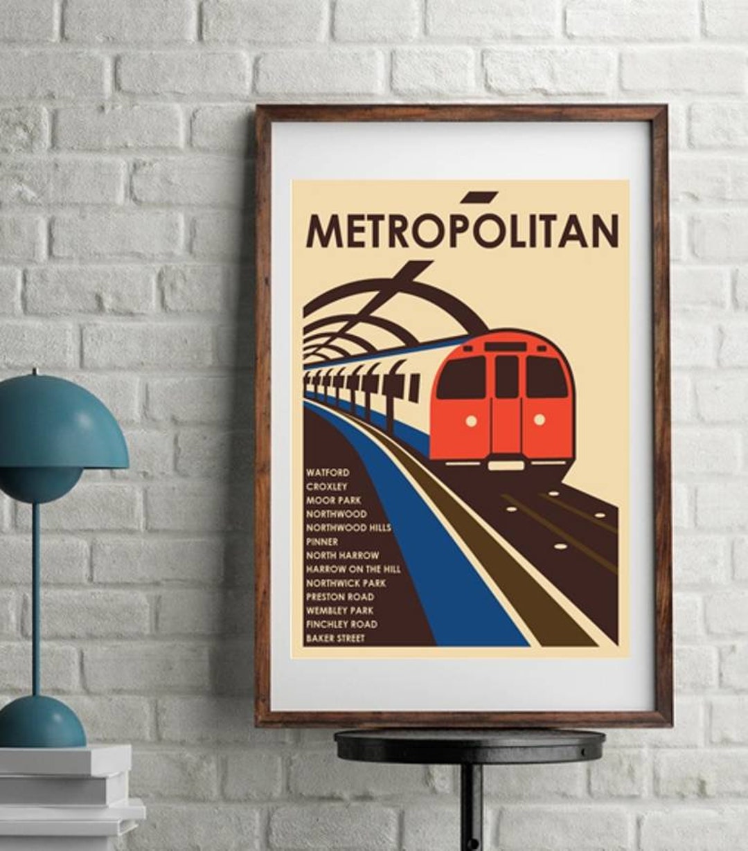 Metropolitan Line Watford London Underground Tube cartel de - Etsy España