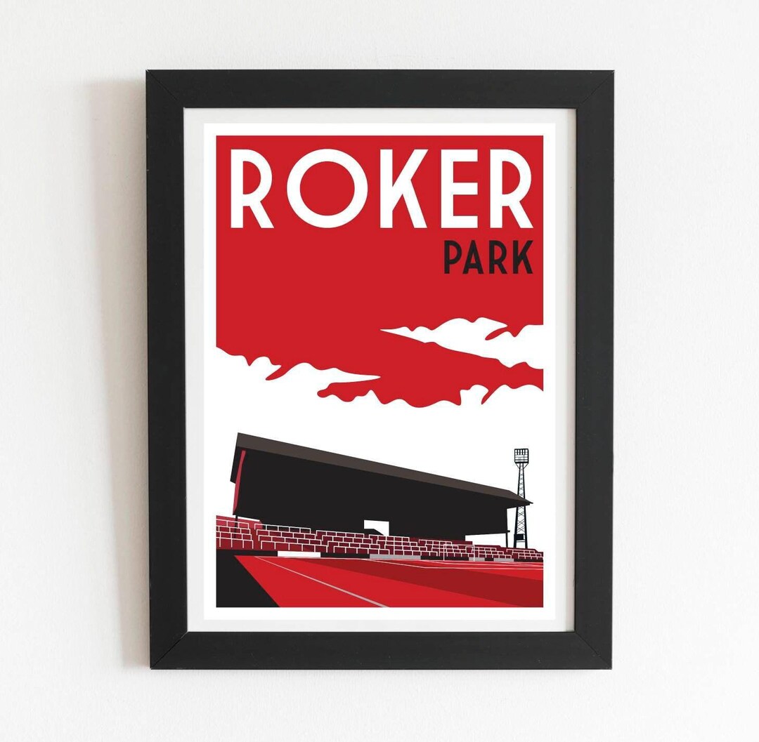Roker Park, Sunderland FC Retro Art Print Poster - Etsy