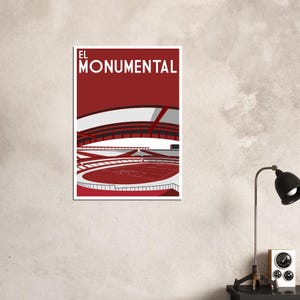 River Plate, El Monumental Stadium, Retro Art Print Poster - Etsy