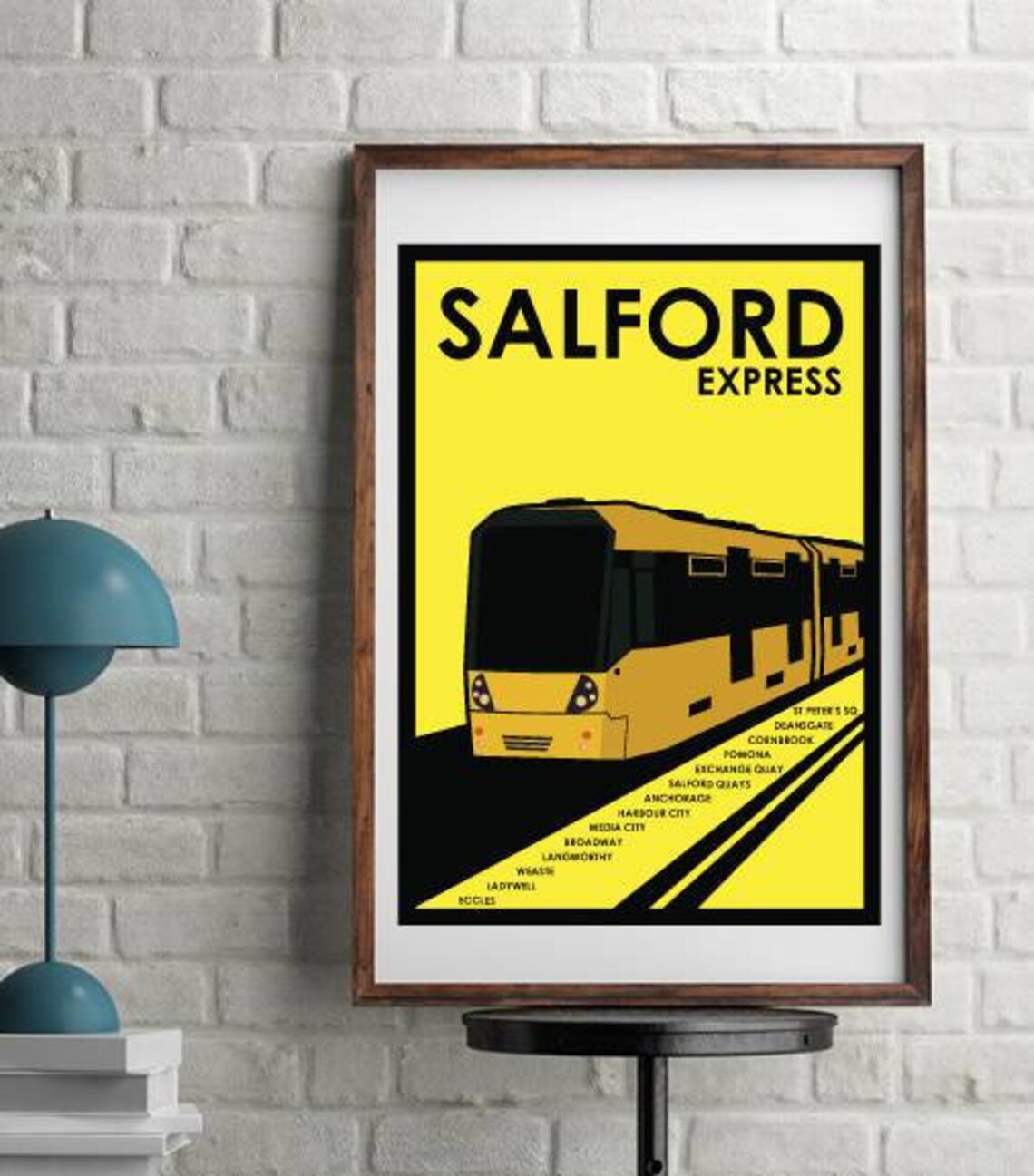 Salford Express Manchester Metrolink Vintage Art Print Poster - Etsy