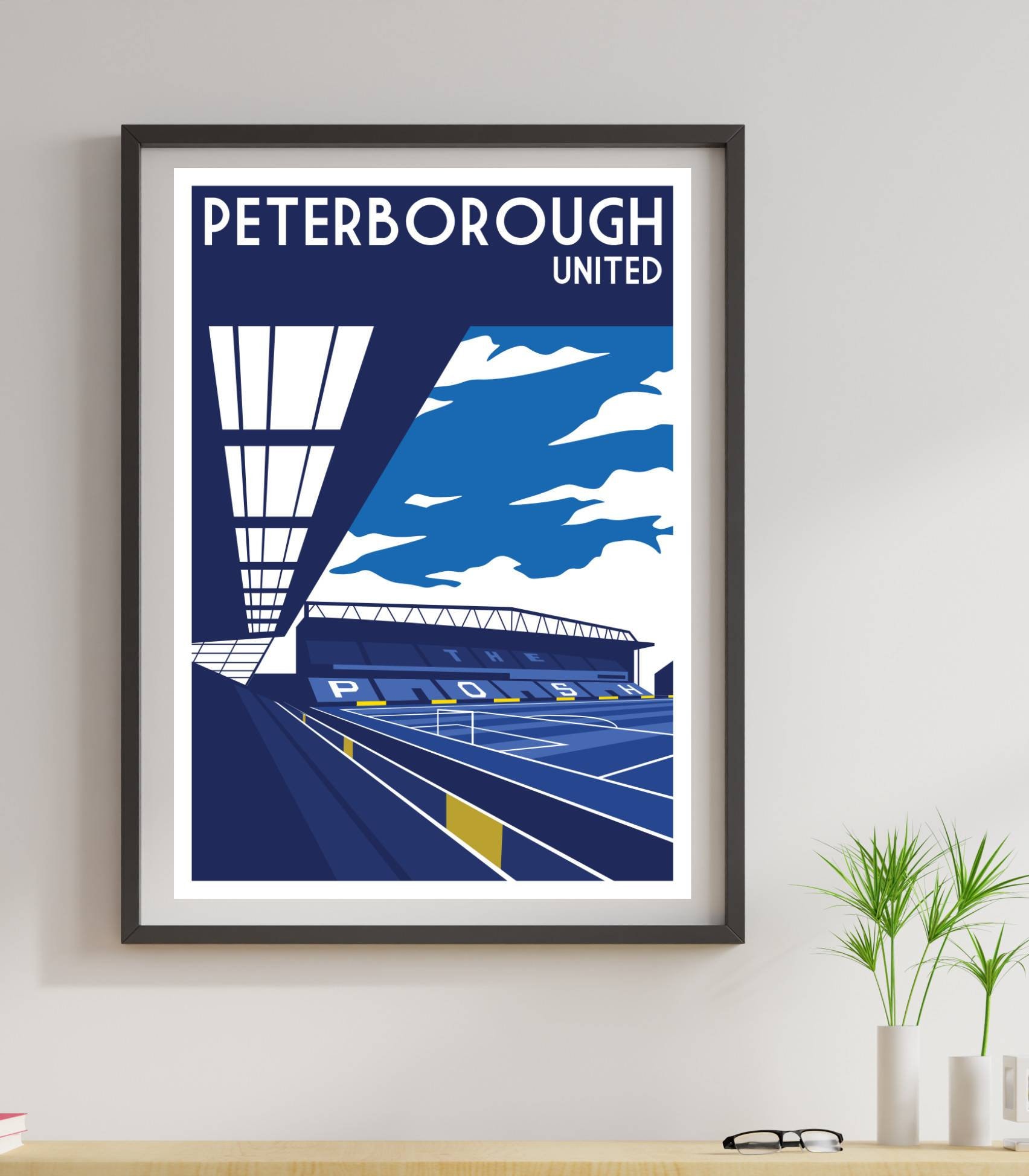 Contemporary Print Soccer Stadium Poster Fútbol Peterborough United ...