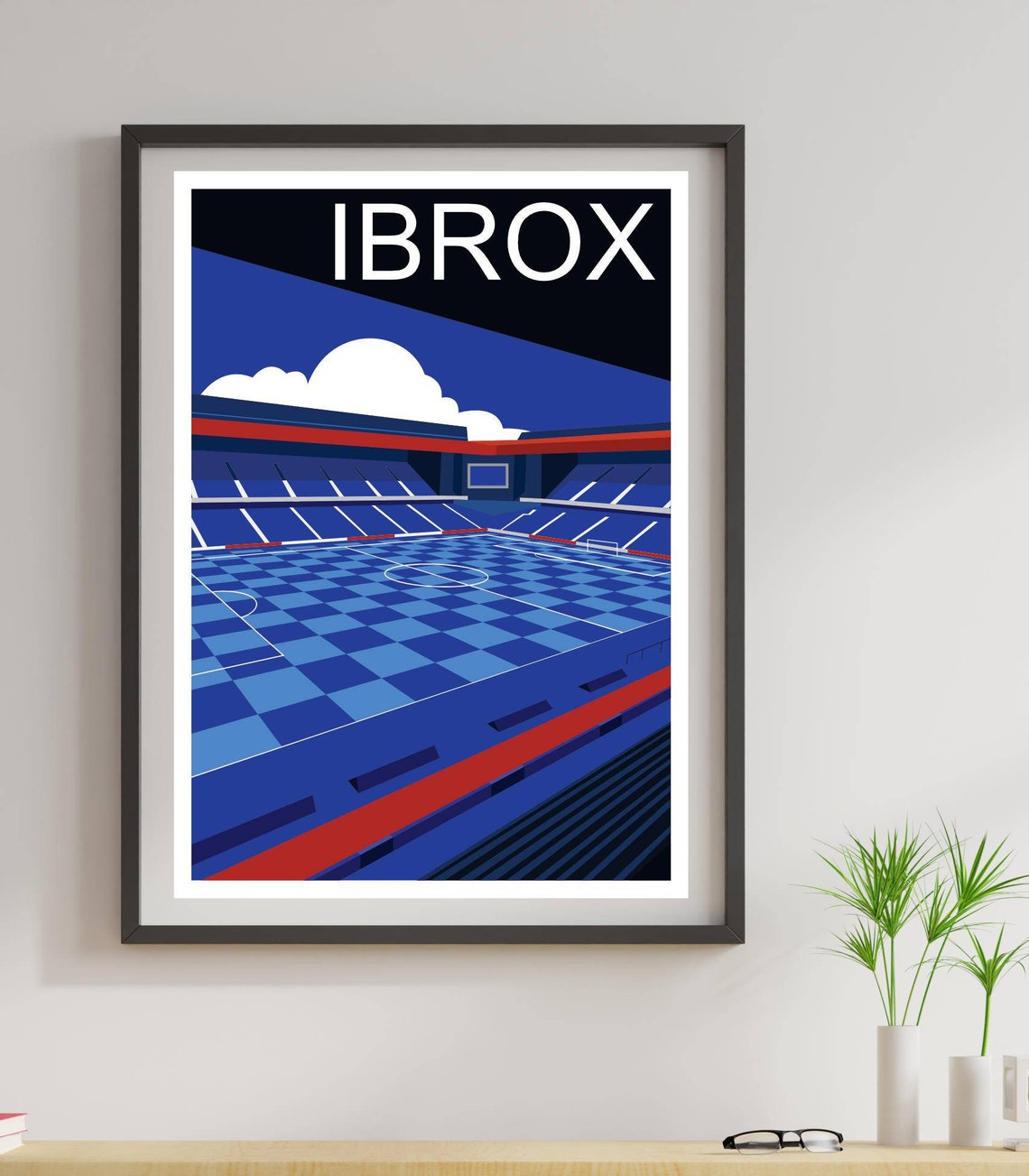Ibrox Glasgow Rangers FC Retro Art Print Poster - Etsy UK