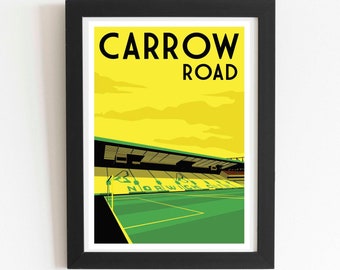 Norwich City Carrow Road Poster - Etsy