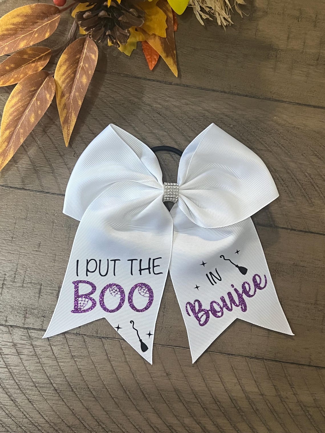 Custom Personalized Girl Halloween Hair Bow, Boo in Boujee Bow, Cheer ...