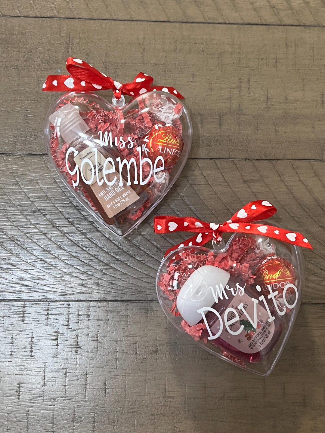 Personalized Valentine’s Day Fillable Plastic Hearts, Valentine’s Day ...