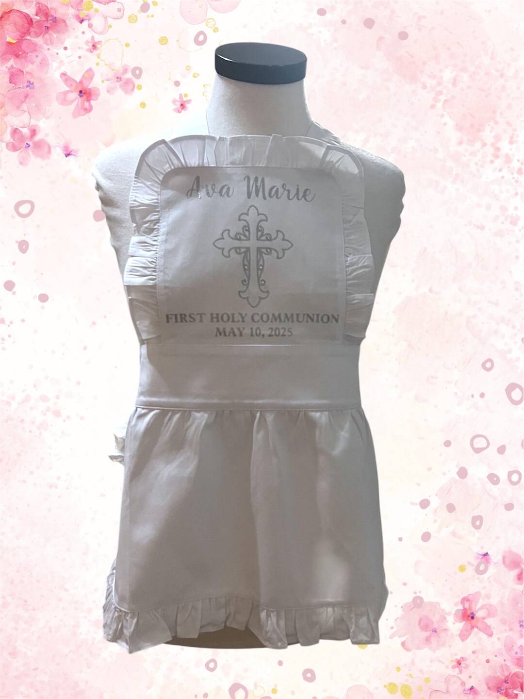 Communion Dress Apron, Communion Apron, White Communion Apron ...