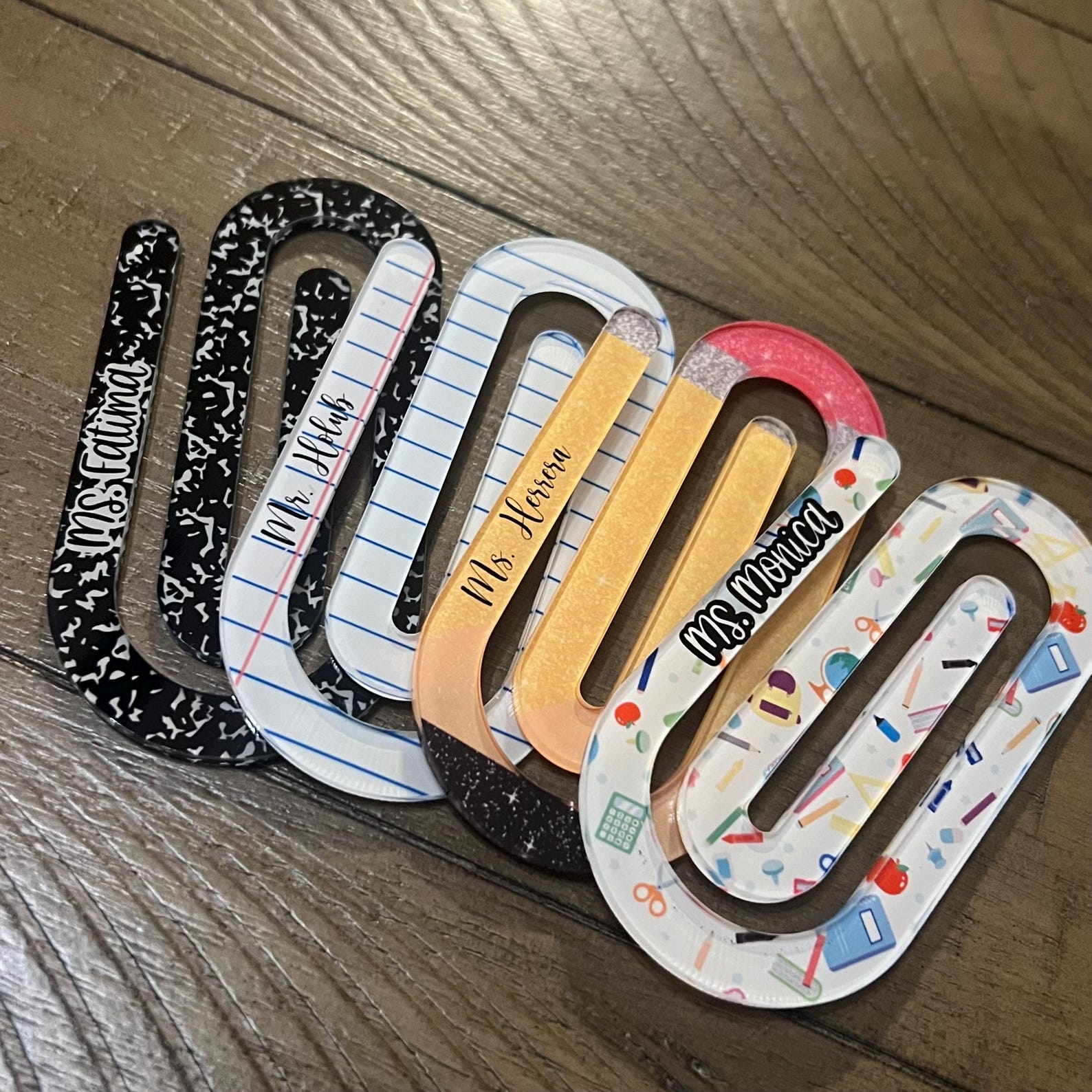 Teacher Jumbo Paper Clip Set of 3 Personalized Paperclip Teacher Gift ...