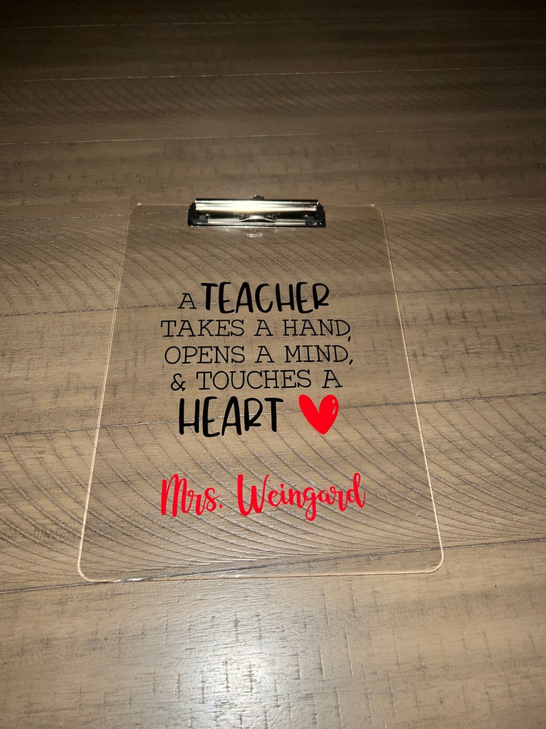Teacher Clipboard, Personalized Clipboard, Teacher Gift, Personalized ...